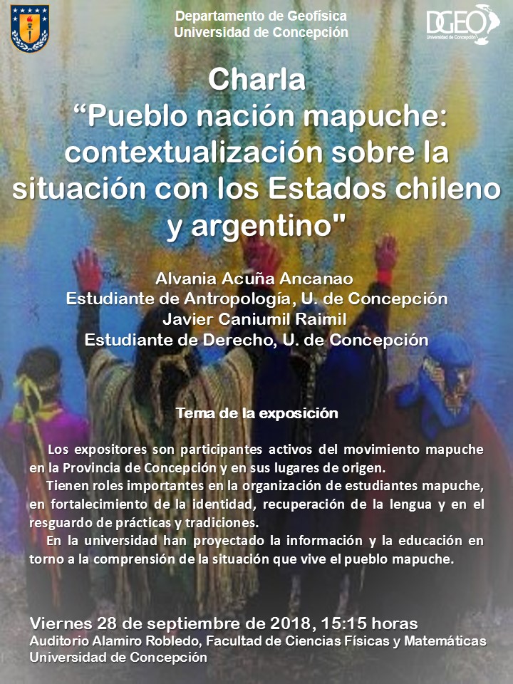 Charla “Pueblo nación mapuche: contextualización sobre la situación con ...